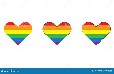 Simbolo Del Cuore Arcobaleno Dellorgoglio Lgbt E Lgbtq Amore Libero