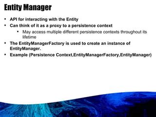 Entity Persistence With Jpa Ppt