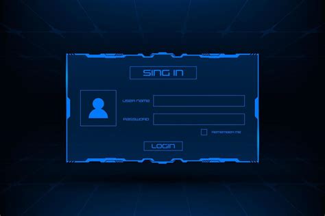 Vector Technology Hud Ui User Interface Username And Password Menu