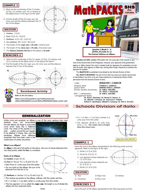 Math11 Pre Cal Q1wk3 Abc Final Wak Pdf Ellipse Euclidean Geometry