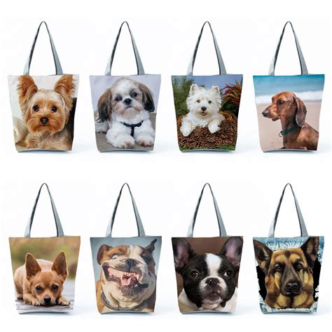 Niedliche Westhund Handtaschen F R Frauen Anpassbare Lebensmittel Mops