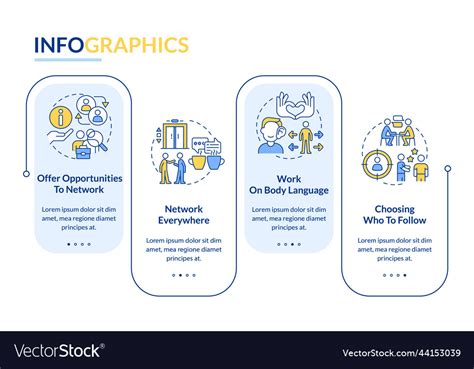 Networking Expert Rectangle Infographic Template Vector Image