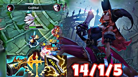 Wild Rift Adc Miss Fortune Carry 1v9 In New Build Gameplay Youtube