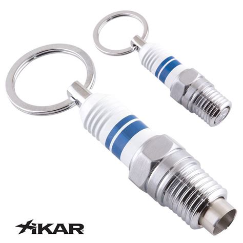 Xikar Spark Plug 11mm Punch Cutter White Blue Cigar Page