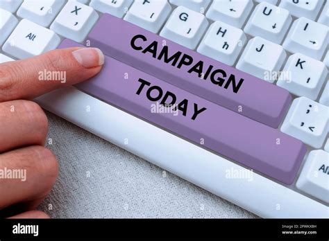 Writing Displaying Text Campaign Concept Meaning Organized Course Of Action To Promote And Sell
