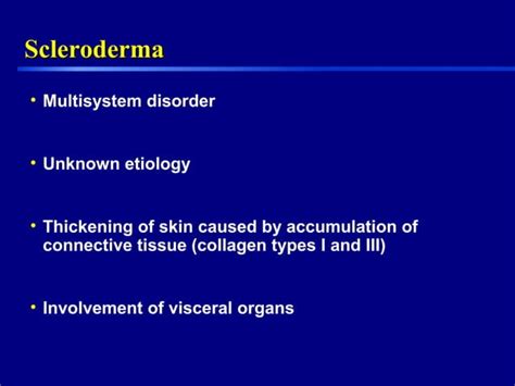 Overview Of Scleroderma Ppt