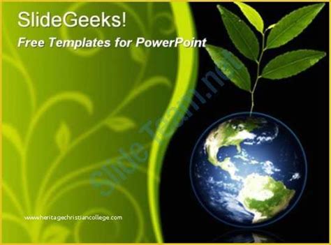 Ppt Templates For Technical Presentation Free Download Of Green Earth