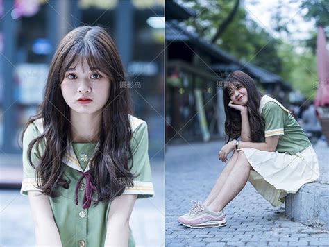 10张日系jk制服少女街拍raw未修原片，索尼sony相机arw格式原图摄影后期修图练习素材 摄影岛