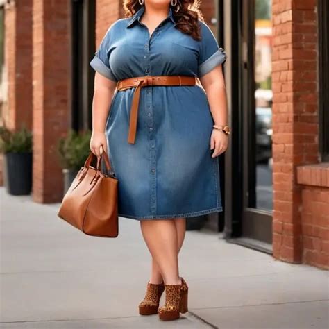 Rompe Moldes Con Estos Vestidos De Mezclilla Para Gorditas 10 Estilos