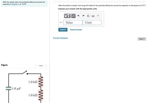 Solved With The Switch Open The Potential Difference Across