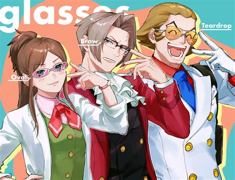 Miles Edgeworth Ema Skye And Bobby Fulbright Ace Attorney And More Drawn By Yymmawo Vv