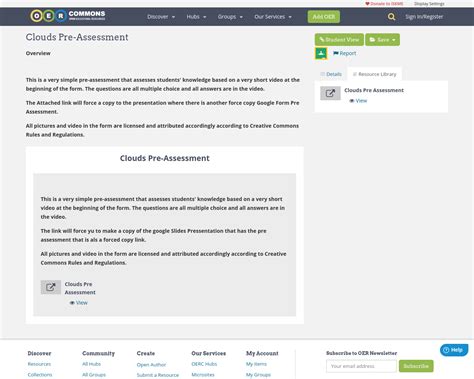 Clouds Pre Assessment Oer Commons