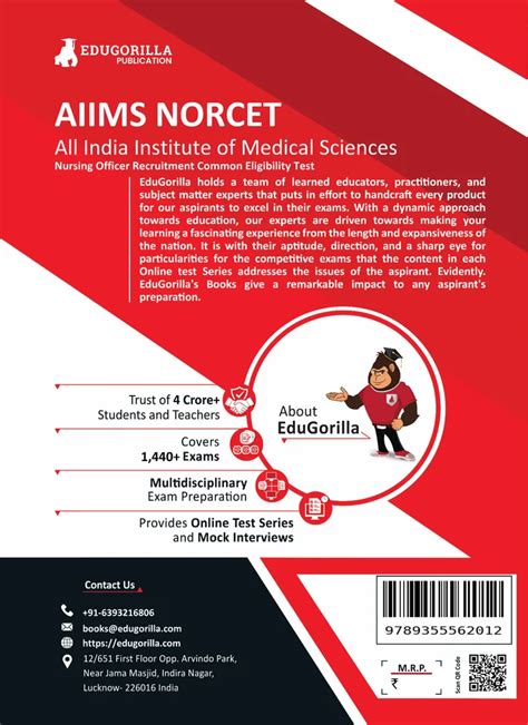 AIIMS NORCET Book 2023 English Edition 10 Full Length Mock Tests