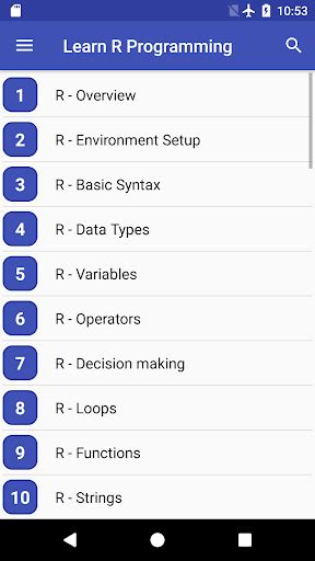 Learn R Programming Offline Tutorial And Samples