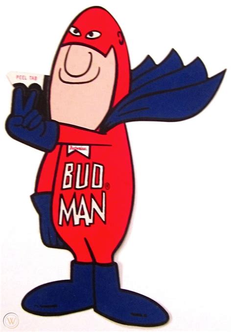 Vintage Budweiser Bud Man Stickers 1865982272