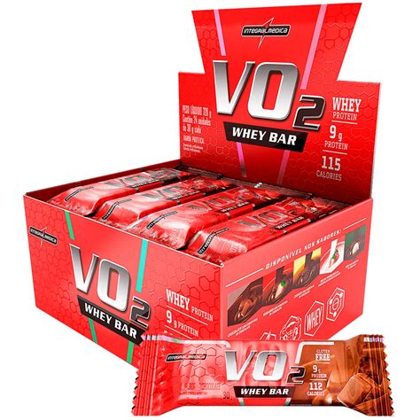 Vo2 Whey Bar Barrinha De Proteína Vo2 Integralmedica Cookies 12 Unidades