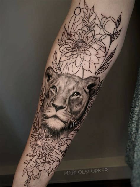 African Lioness Tattoo