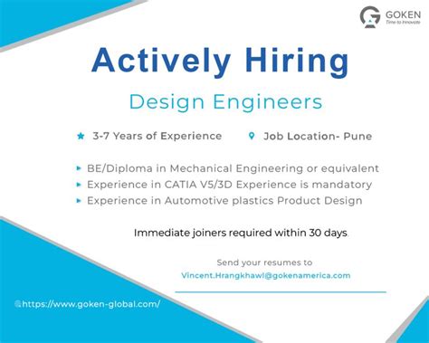 goken india on linkedin designengineer pune catiav5 3dexperience