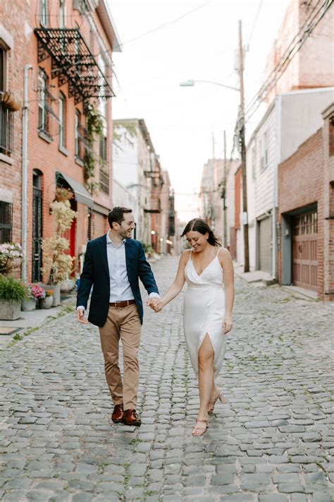 Maddie And Steven Hoboken Engagement Session Alessandra Marie Photography