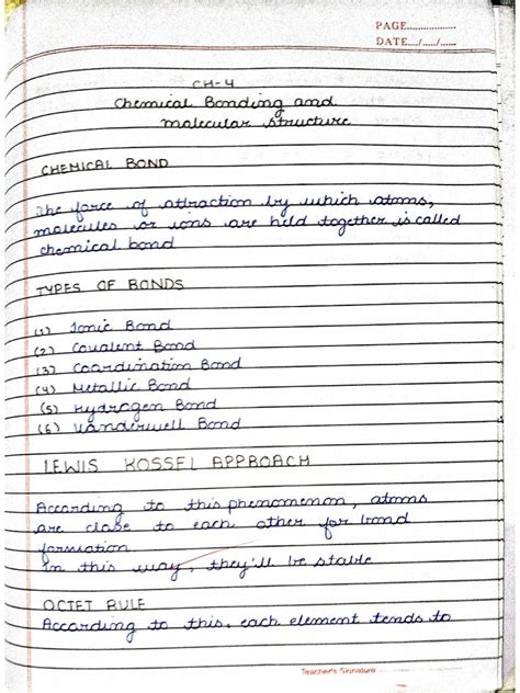 Chemical Bonding Chemistry Pdf