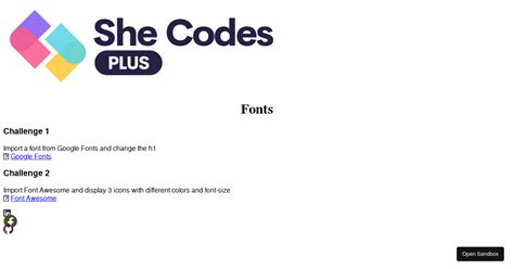 Fonts Challenge Forked Codesandbox