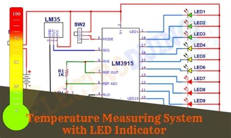 Temperature Measuring System With Led Indicator Electroduino