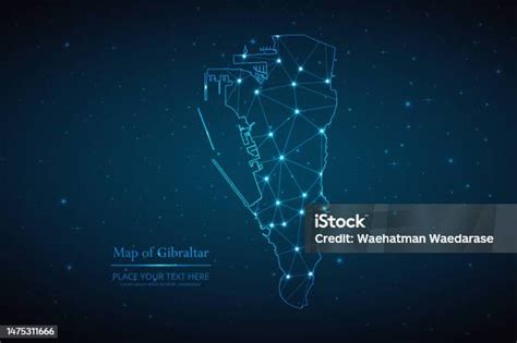 지브롤터 기하학적 메쉬 다각형 네트워크 라인의 추상지도 0명에 대한 스톡 벡터 아트 및 기타 이미지 0명 3차원 형태 개념 Istock