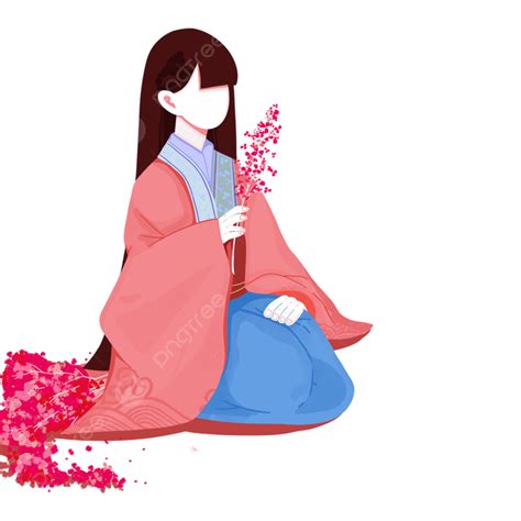 فتاة تراقب الزهور الإعتدال الربيعي أزهار الكرز زهرة الكرز Png صورة