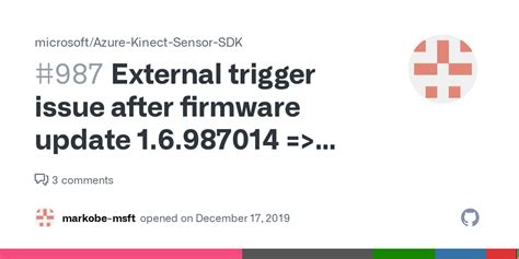 External Trigger Issue After Firmware Update 16987014 16