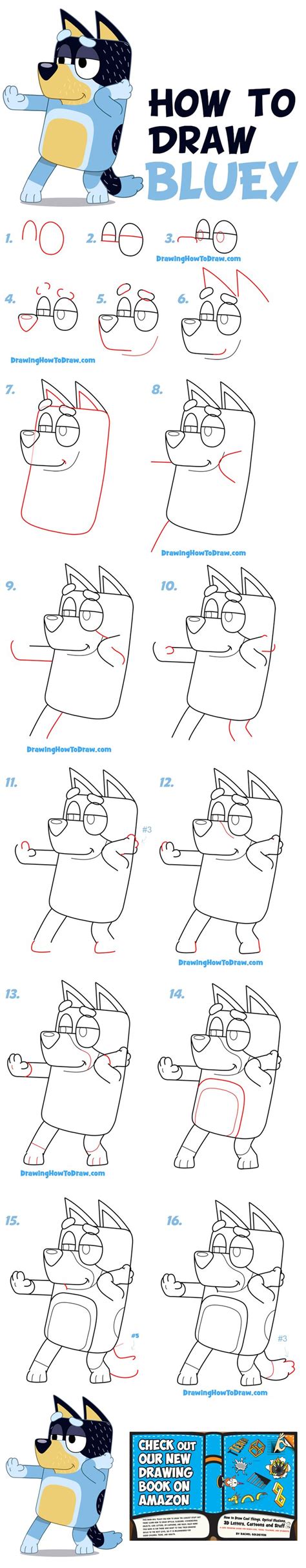 How To Draw Bluey Muffin From Bluey Easy Step By Step Drawing Tutorial