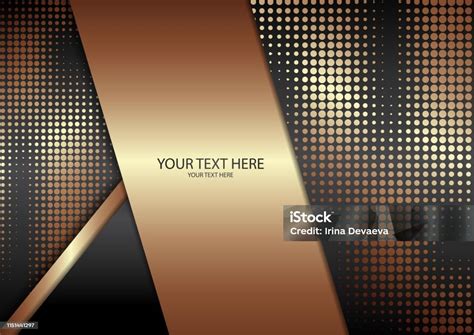 밝은 하프톤 점과 어두운 배경에 컬러 경사 리본 줄무늬 럭셔리 포스터 배경 템플릿입니다 0명에 대한 스톡 벡터 아트 및 기타 이미지 0명 가리키기 가장자리 Istock
