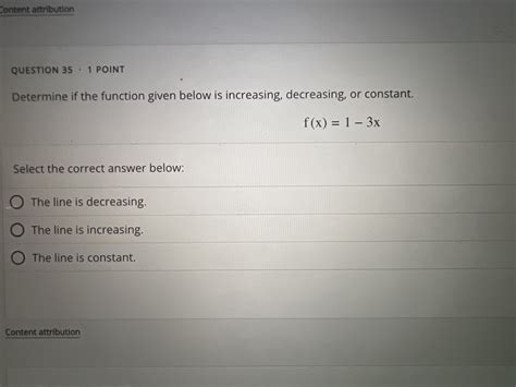 Solved Question 35 1 ﻿pointdetermine If The Function Given