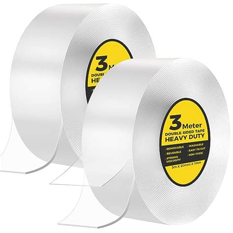 6M Doppelseitiges Klebeband Extra Stark Transparent Ablösbar