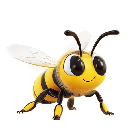 Cheerful Honey Bee Mascot 52935324 Png
