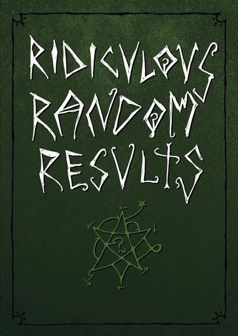 Ridiculous Random Results Underworld Kingdom Drivethrurpg