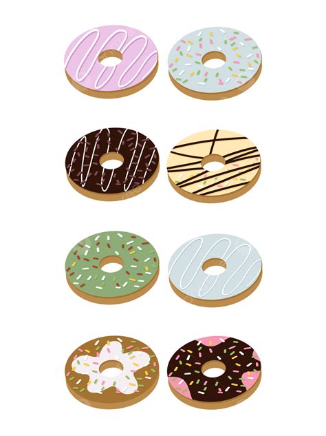 컬러 도넛 일러스트 맛있는 음식 도넛 케이크 음식 Png 일러스트 및 Psd 이미지 무료 다운로드 Pngtree