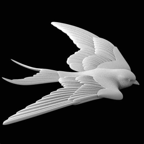 3d Printable Swallow By 3dimontis