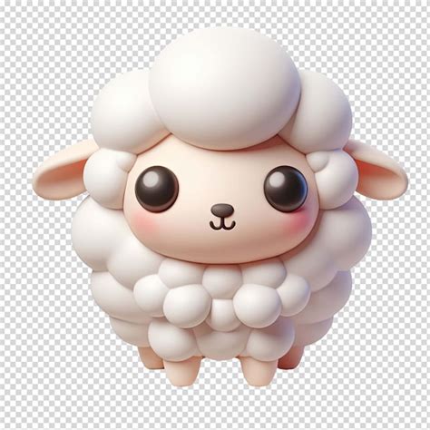 Premium PSD A Sheep With A Pink Face And A Black Nose And A Pink Nose