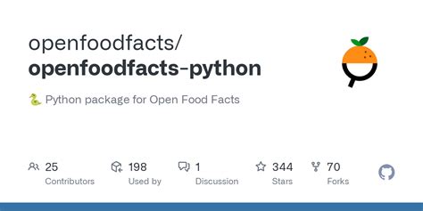 Github Openfoodfactsopenfoodfacts Python 🐍 Python Package For Open