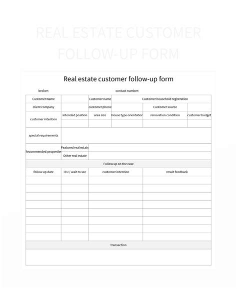 Free Customer Follow Up Form Templates For Google Sheets And Microsoft