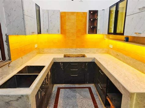 Modern U Shape Mdf Modular Kitchen At ₹ 1800sq Ft In Gurugram Id