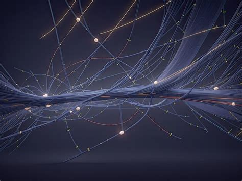 Premium Photo Abstract Technological Backdrop With Lit Fiber Optic Network Connections