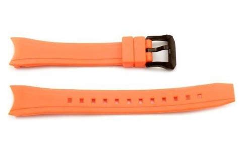 Citizen Orange Rubber Promaster Eco Drive 16mm Watch Band Total Watch