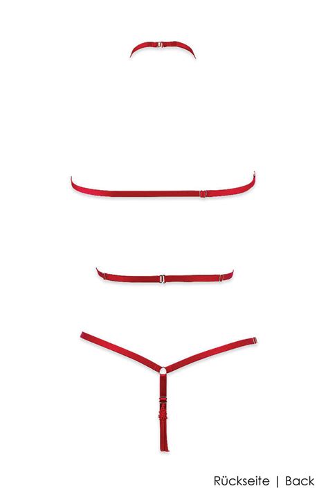 Luxxa Elixir Body Harnais A Voilette Flounced Open Body Harness