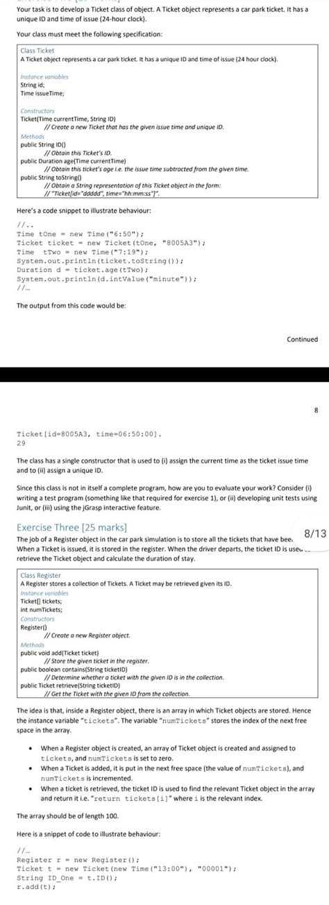 CSC10165 Assignment 3 1 13 Simple Classes With Chegg