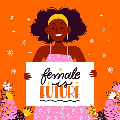 Ilustração plana da celebração do dia da mulher Vetor Premium