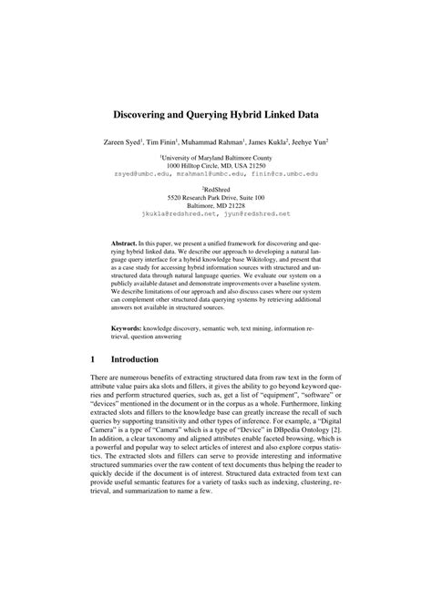 pdf discovering and querying hybrid linked data