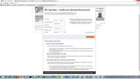 New Installation Database Help Spiceworks Support Spiceworks