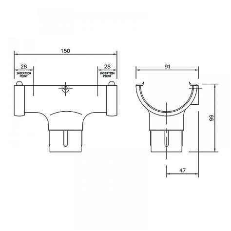 Running Outlet 76mm Miniflo Gutter Grey