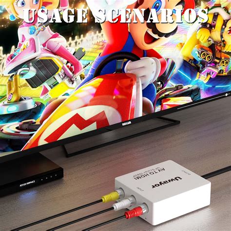 Convertidor Rca A Hdmi Adaptador De Video Av A Hdmi 1080p Mini Rca